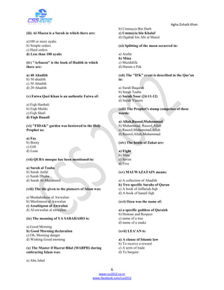 Islamiat solved mcqs 2005 to 2011 | PDF | Islam | Religion & Spirituality