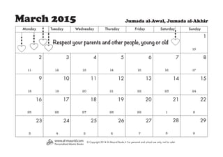 Islamic calendar-2015 | PDF