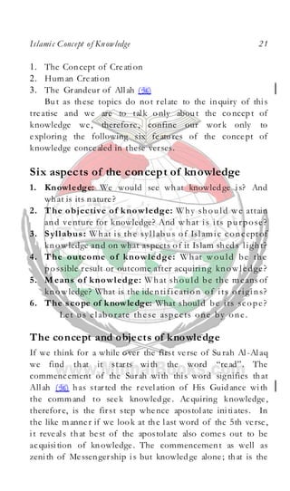 Islamic Concept of Knowledge | PDF