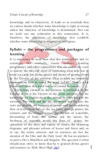 Islamic Concept of Knowledge | PDF