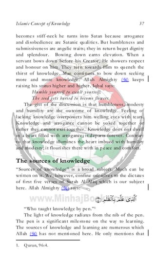 Islamic Concept of Knowledge | PDF