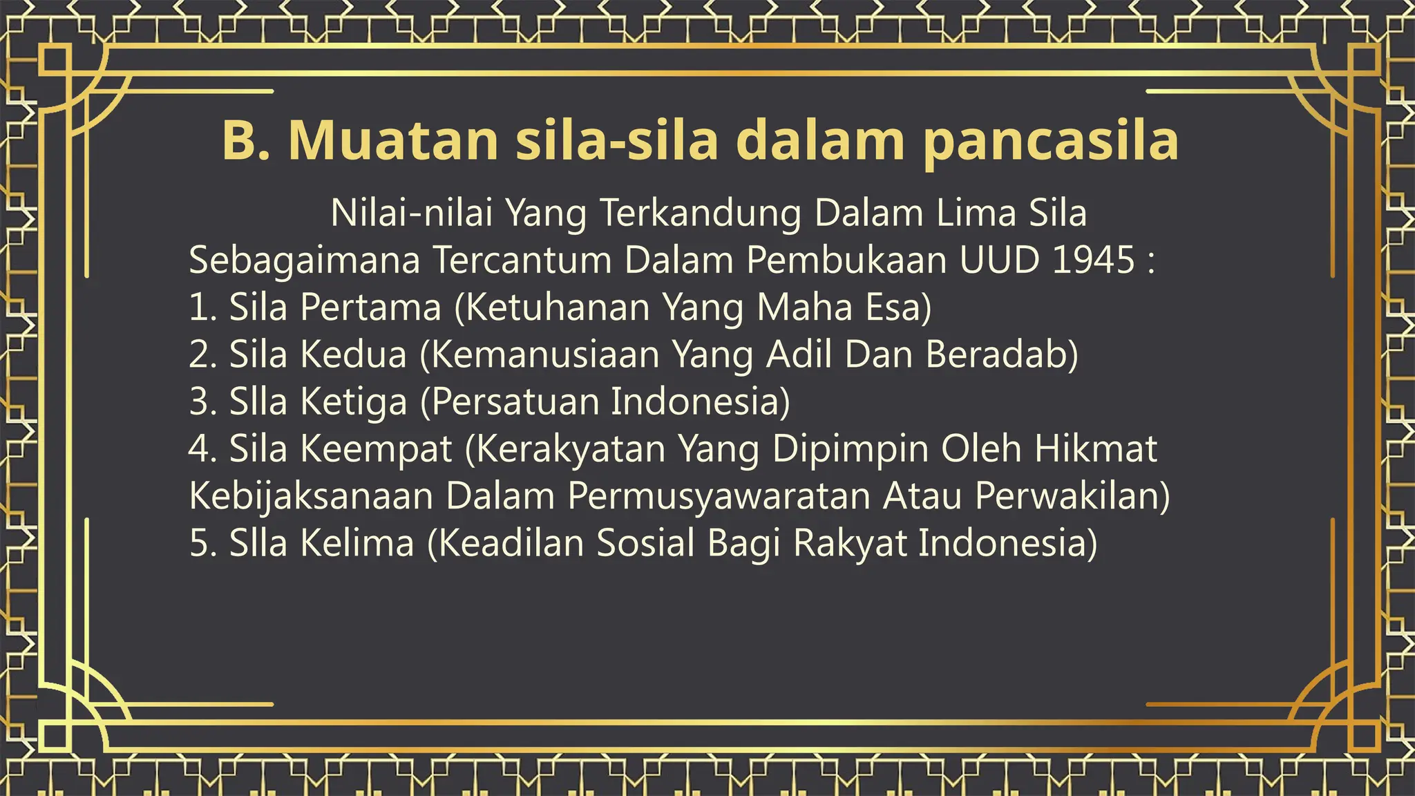 Muatan sila - sila dalam pancasila, kelompok | PPTX
