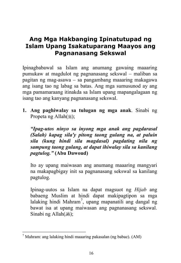 ‘sex Sa Pananaw Ng Islam Pdf