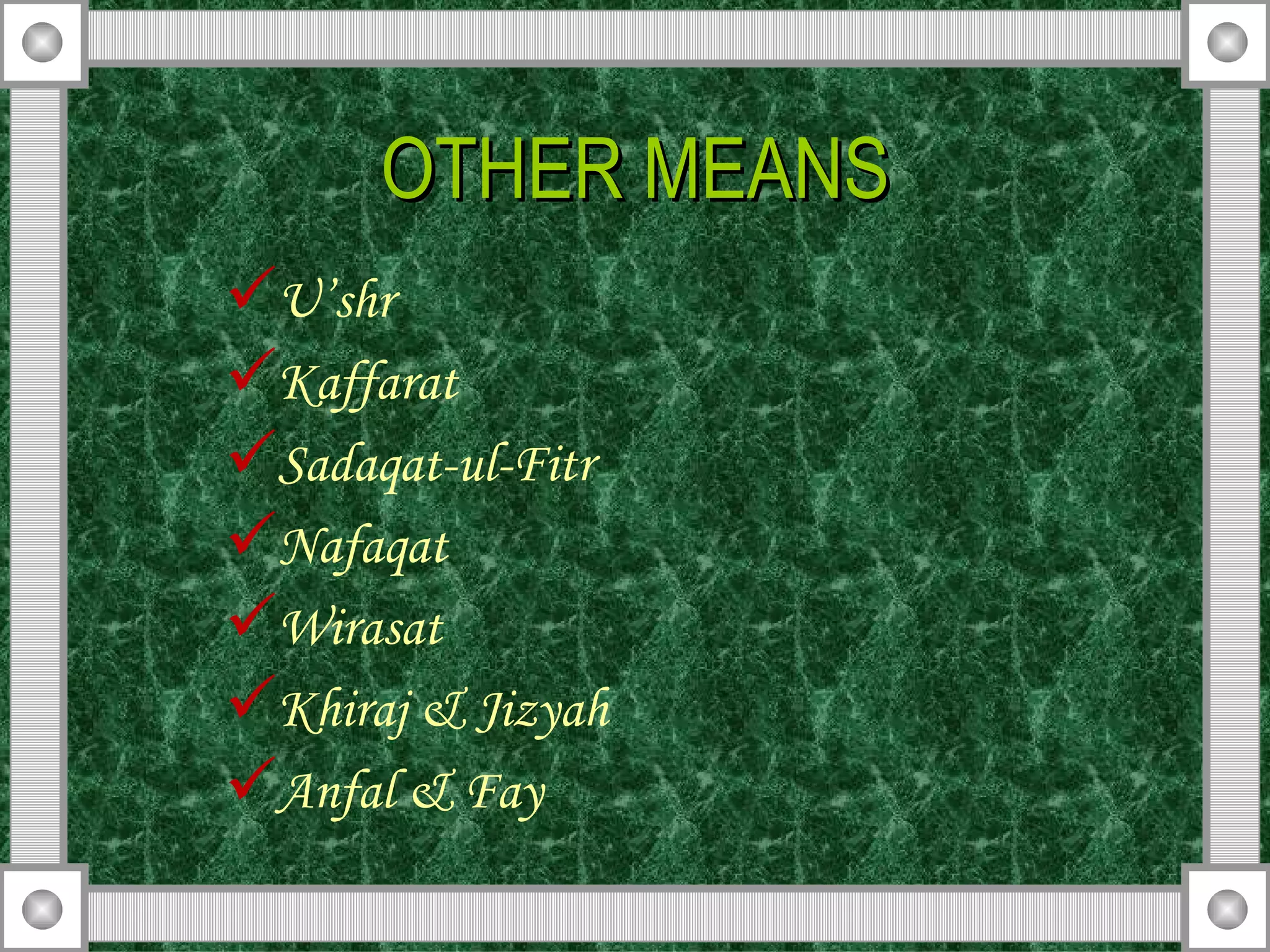 Islamic Wealth Circulation | PPT