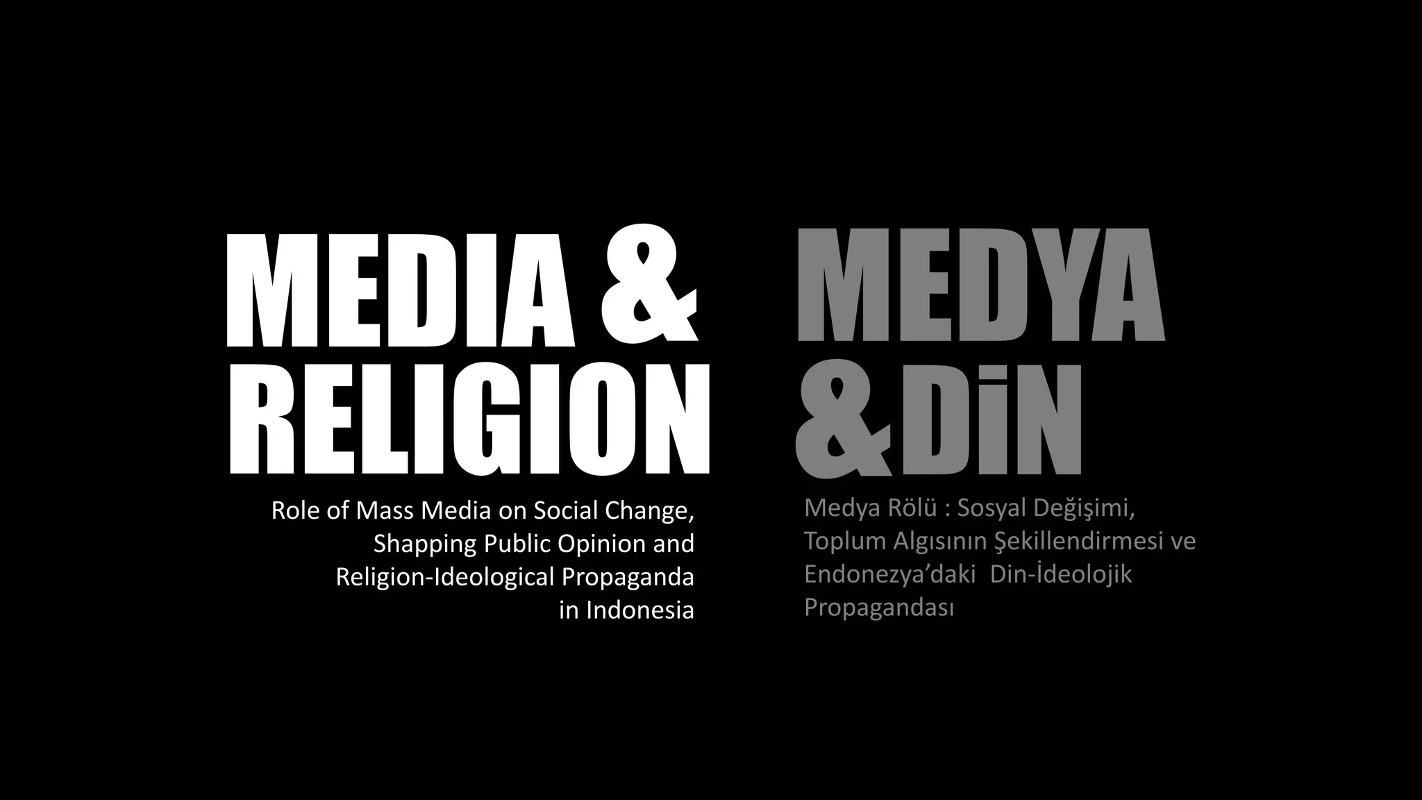 Media and Islam in Indonesia | PPTX