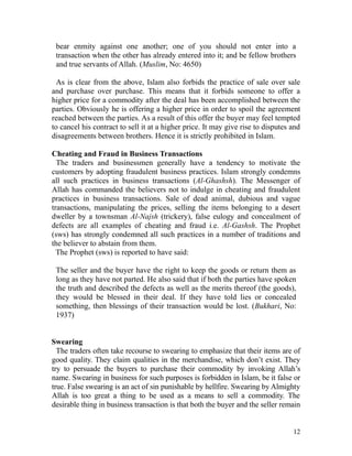 Islamic Approach to Business Ethics | PDF