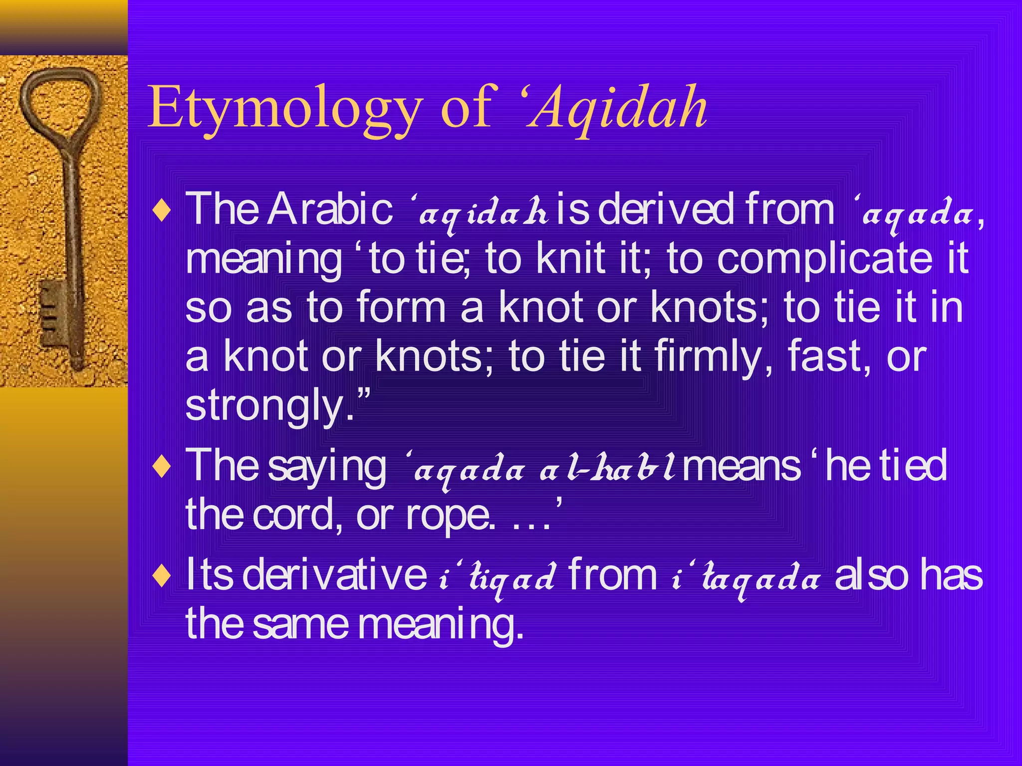 Islamic Aqidah : Definition | PPT | Islam | Religion & Spirituality
