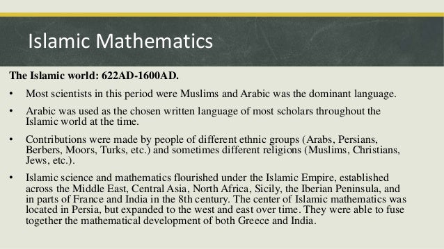 Islamic & arabic contributions to mathematics