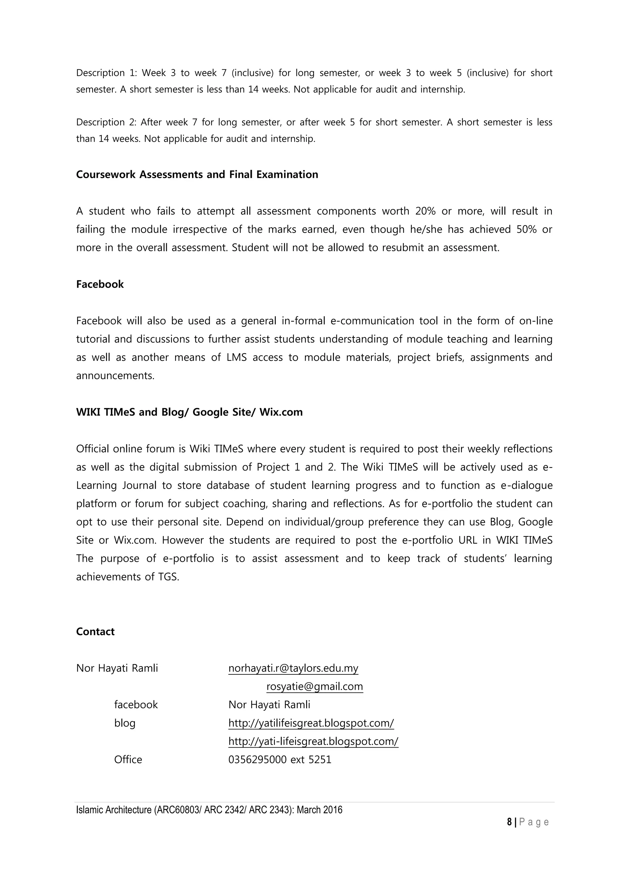 Islamic architecture module outline march 2016 | PDF