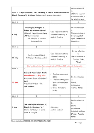Islamic architecture module outline march 2016 | PDF