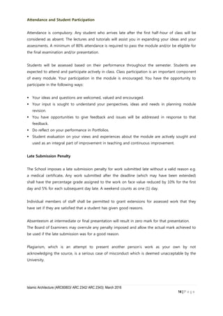 Islamic architecture module outline march 2016 | PDF