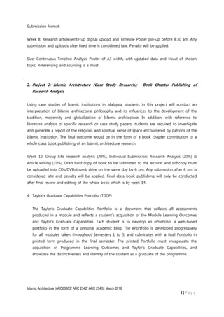 Islamic architecture module outline march 2016 | PDF