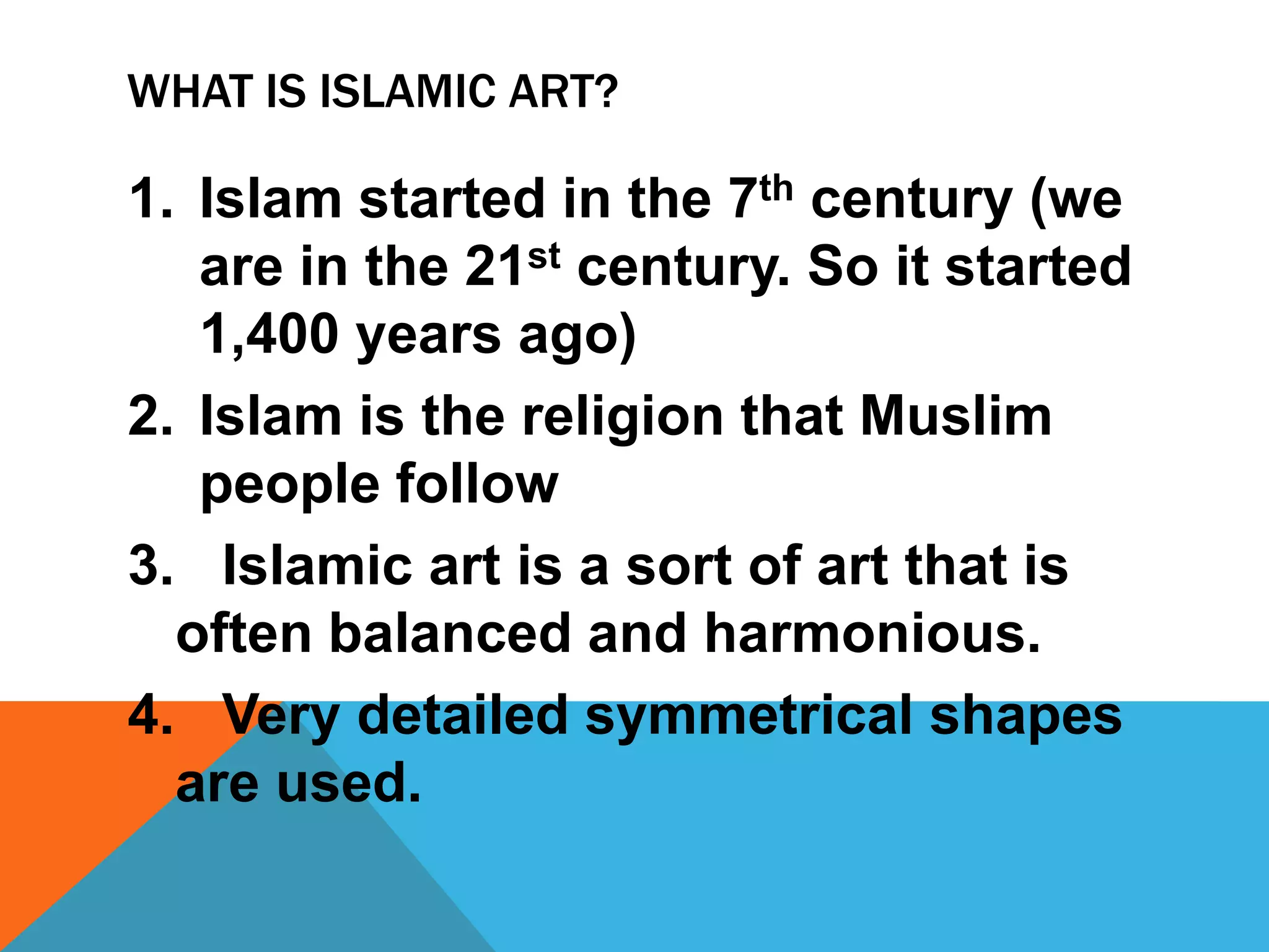 Islamic art homework | PPTX | Islam | Religion & Spirituality