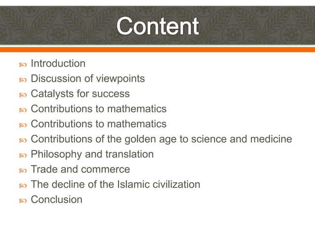 Golden Age of Islamic Civilization. | PPTX | Islam | Religion ...