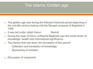 Golden Age of Islamic Civilization. | PPTX