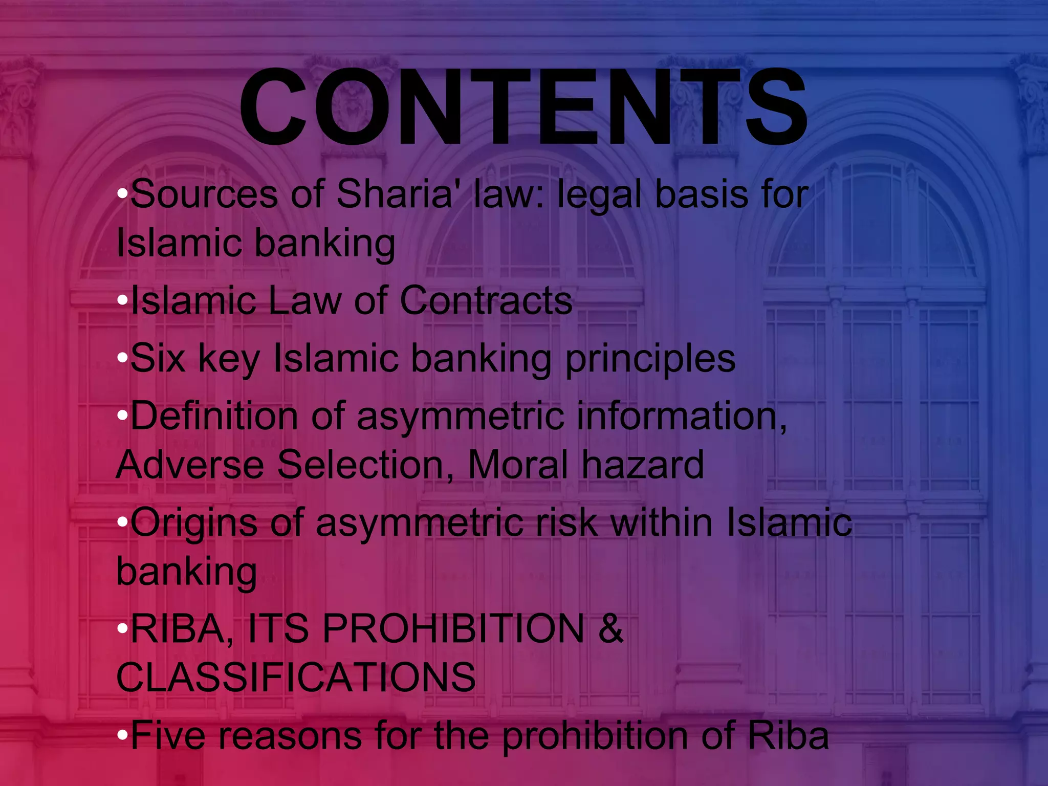 Islamic banking and finance presentation | PPTX