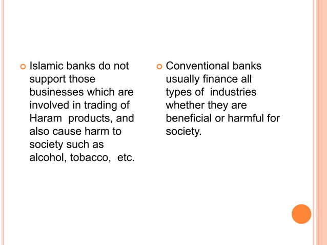 Islamic banks vs conventional banks | PPTX | Business Banking & Finance | Business