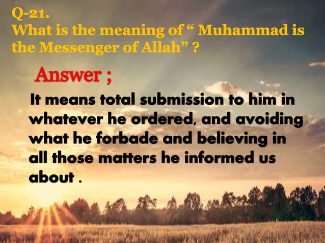 Islamic belief 50 questions | PPT