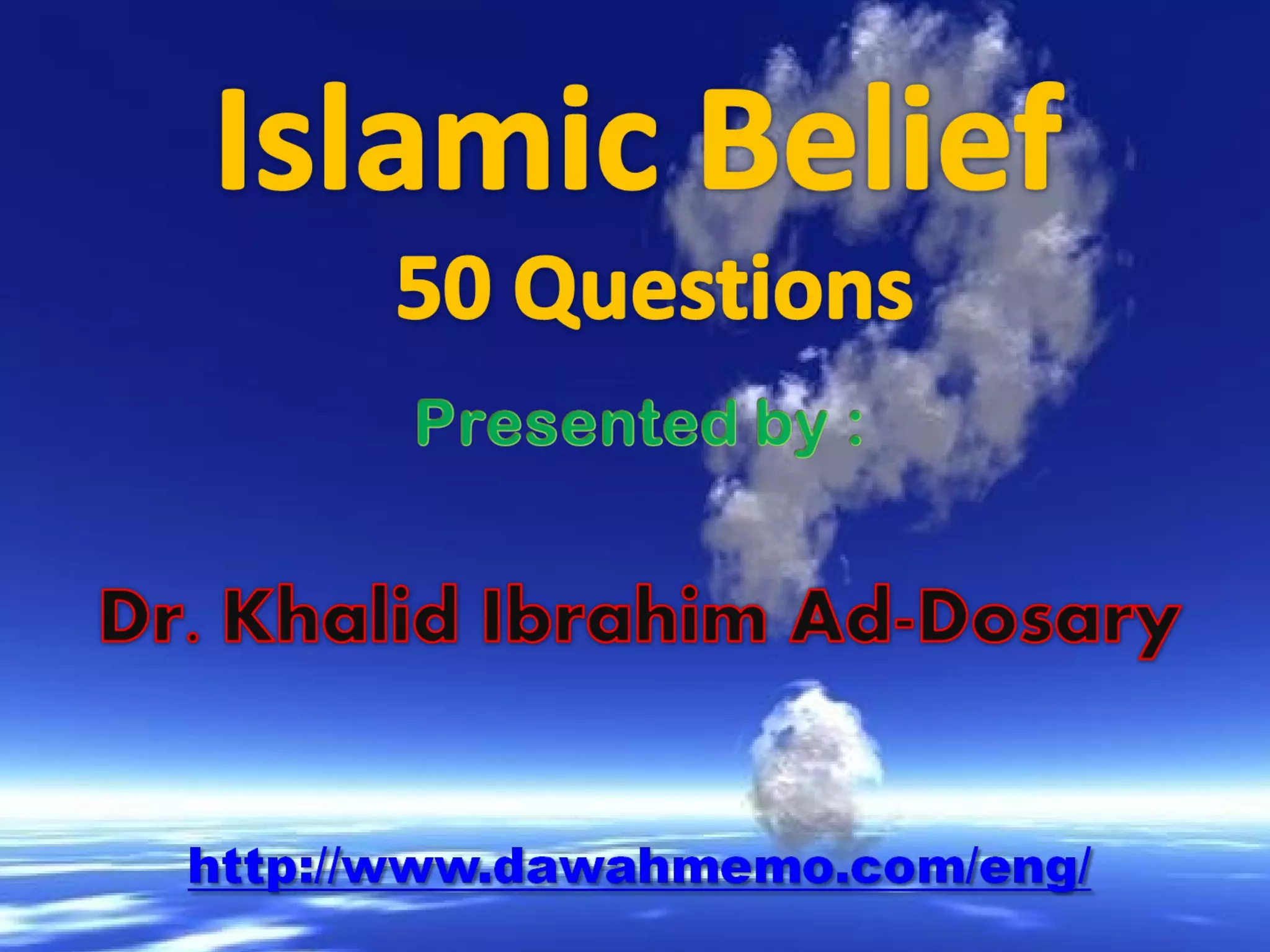 Islamic Belief 50 Questions with Answers | PPT