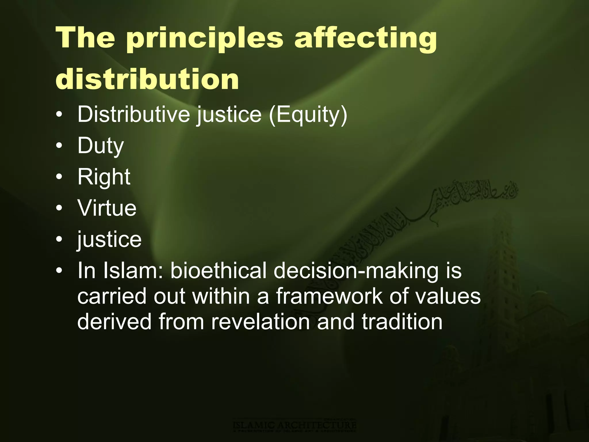 Islamic bioethical perspective on organ transplantation | PPT