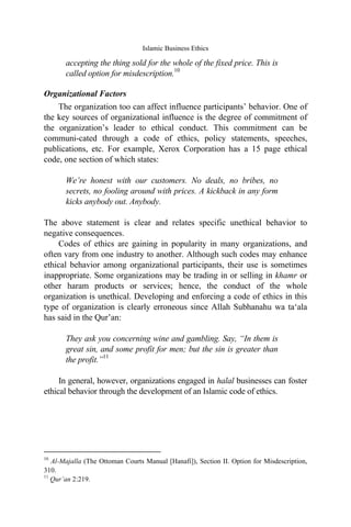 Islamic business ethics | PDF