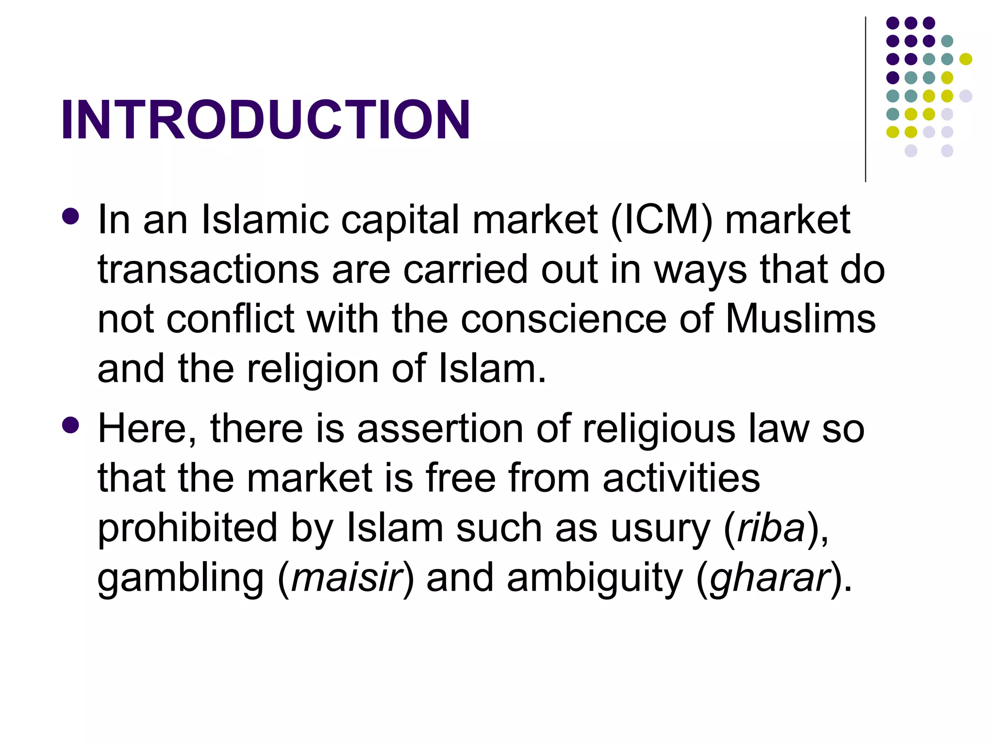 Islamic capital market | PPT