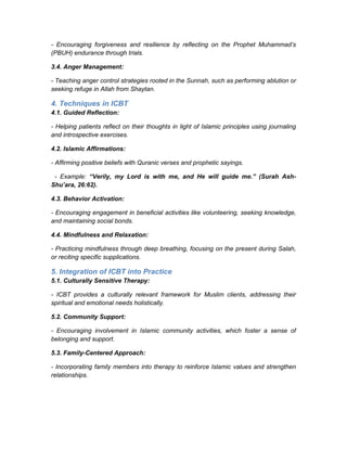 Islamic Cognitive Behavioral Therapy Integrating Faith and Psychology | PDF