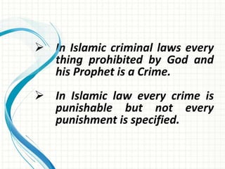 Islamic concept of crime & punishment and international Human Right Law ...