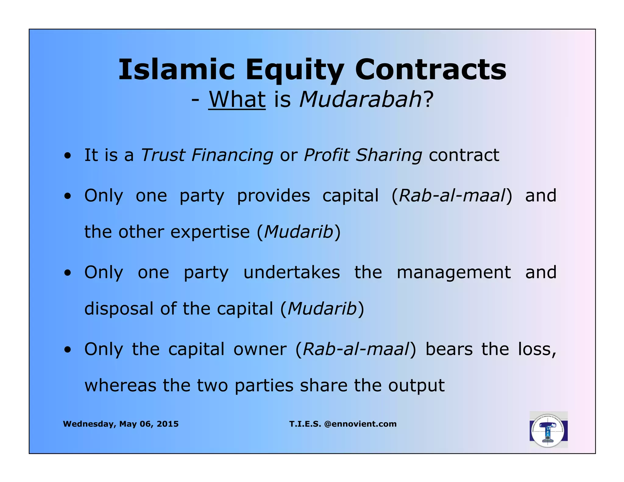 Fundamentals of Islamic Finance explained through Islamic Contracts ...