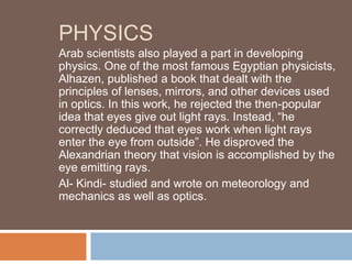 Islamic contribution to history and philosophy of science | PPT