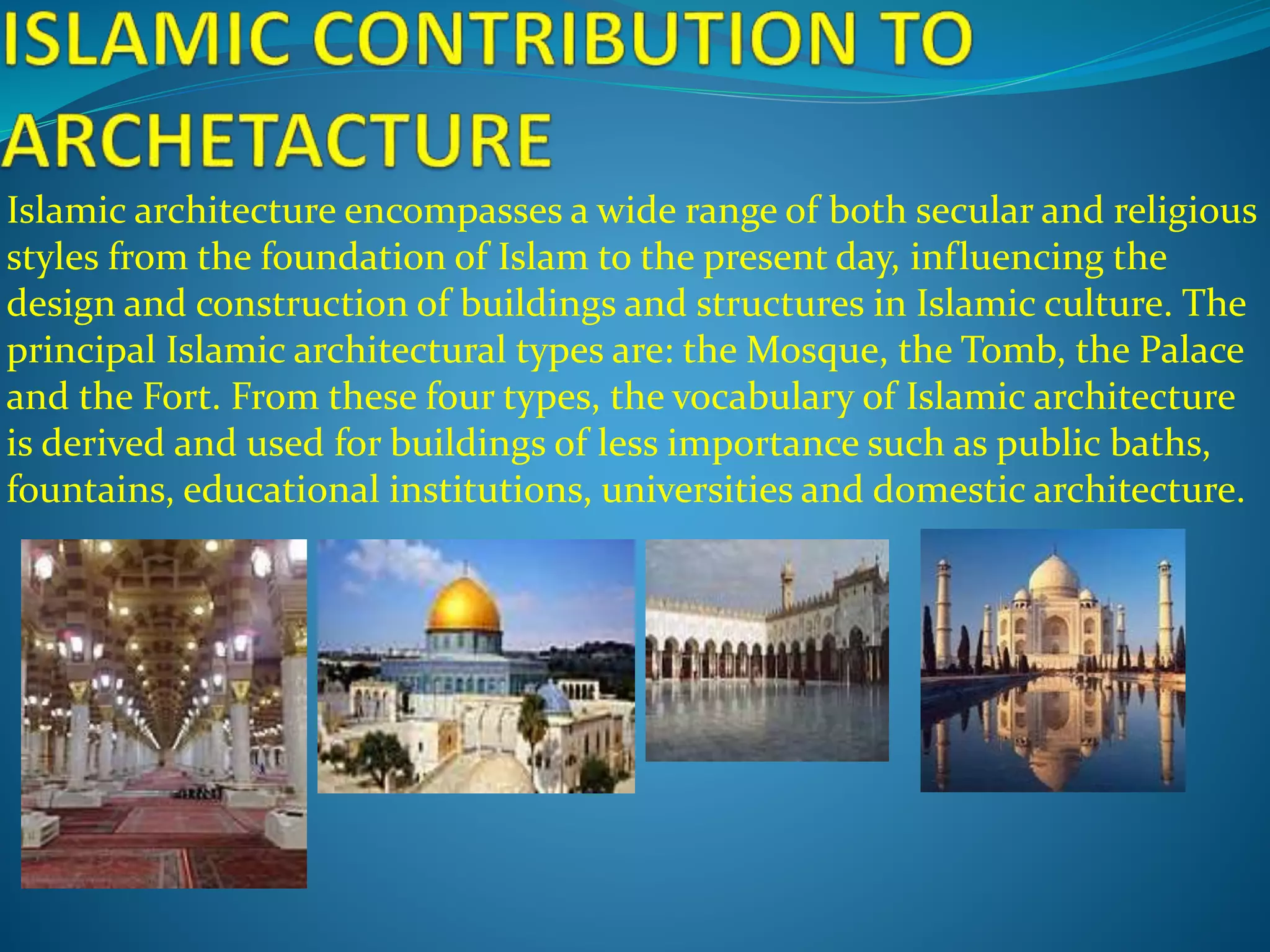 ISLAMIC CONTRIBUTION TO HUMAN CIVILIZATION.pptx | Islam | Religion ...