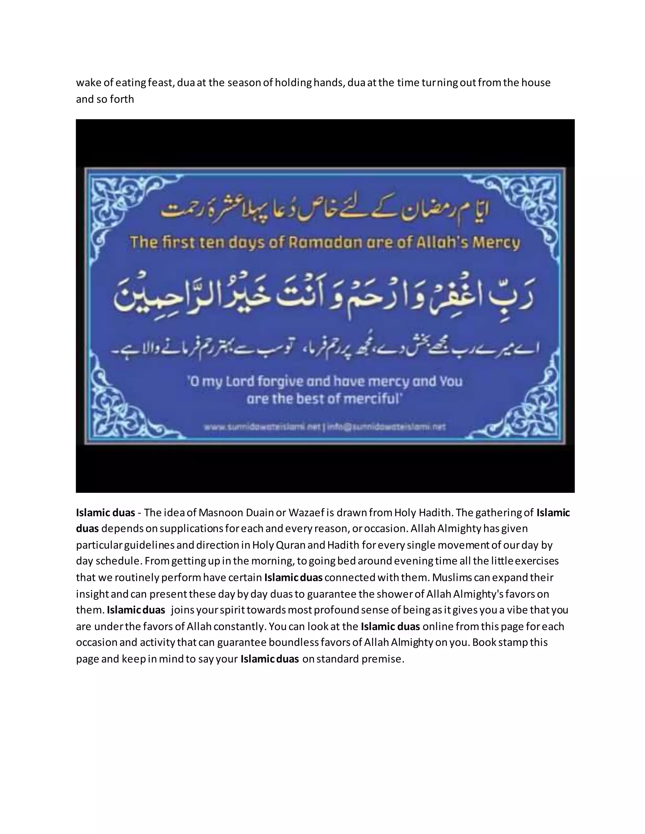 Islamic duas in arabic with urdu translation | DOCX