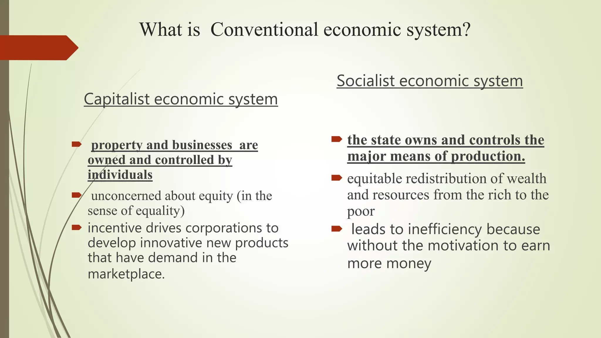 Islamic ecnomics system vs conventional ecnomic system | PPT