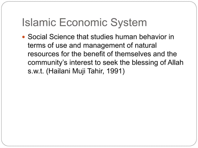 Islamic economic system | PPTX | Islam | Religion & Spirituality