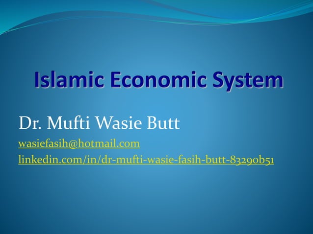 Islamic economic system and islamic banking | PPTX | Islam | Religion & Spirituality