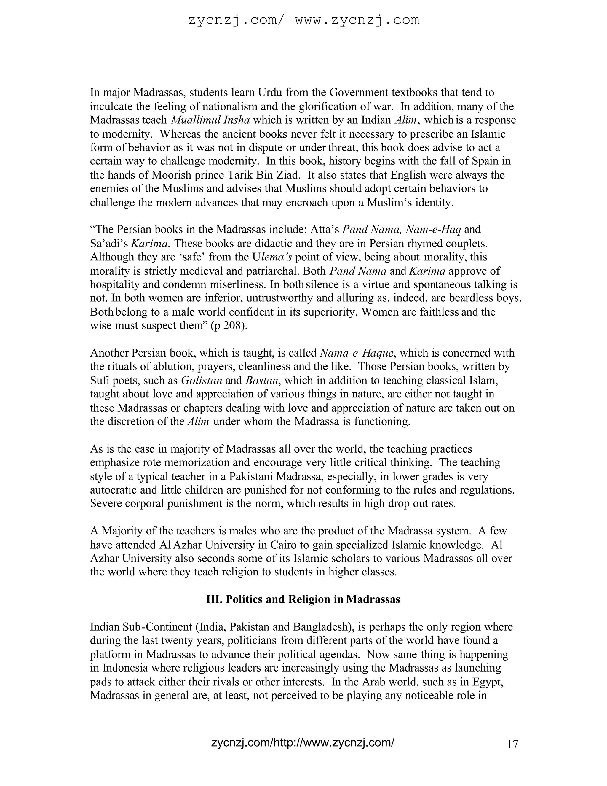 Islamic education a brief history of madrassas with islamic ... | PDF