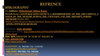 Islamic early education presentation in history of caliph education | PPTX