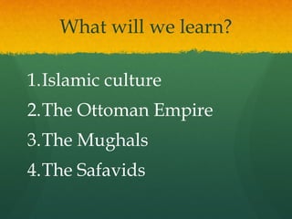 The Rise and Impact of the Ottoman, Safavid, and Mughal Empires in ...