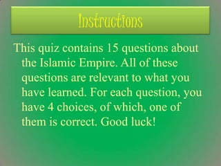 Islamic empires quiz! | PPT