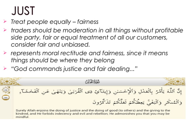 Islamic ethics in business chapter 5 | PPT | Islam | Religion & Spirituality