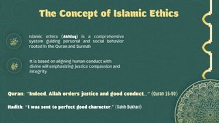 Islamic Ethics Principles of Morality and Conduct in the Light of Islam ...