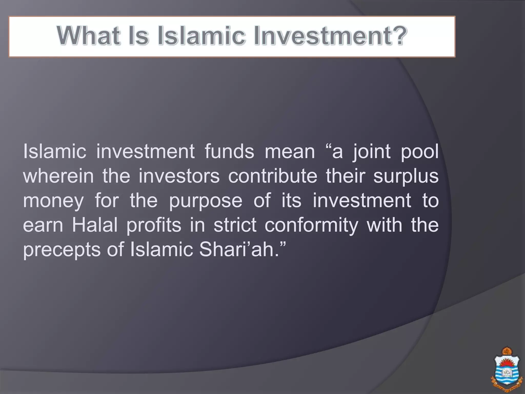 Islamic investment Fund | PPTX