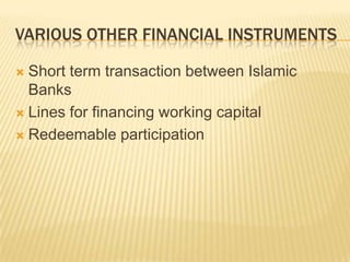 Islamic financial instruments | PPTX