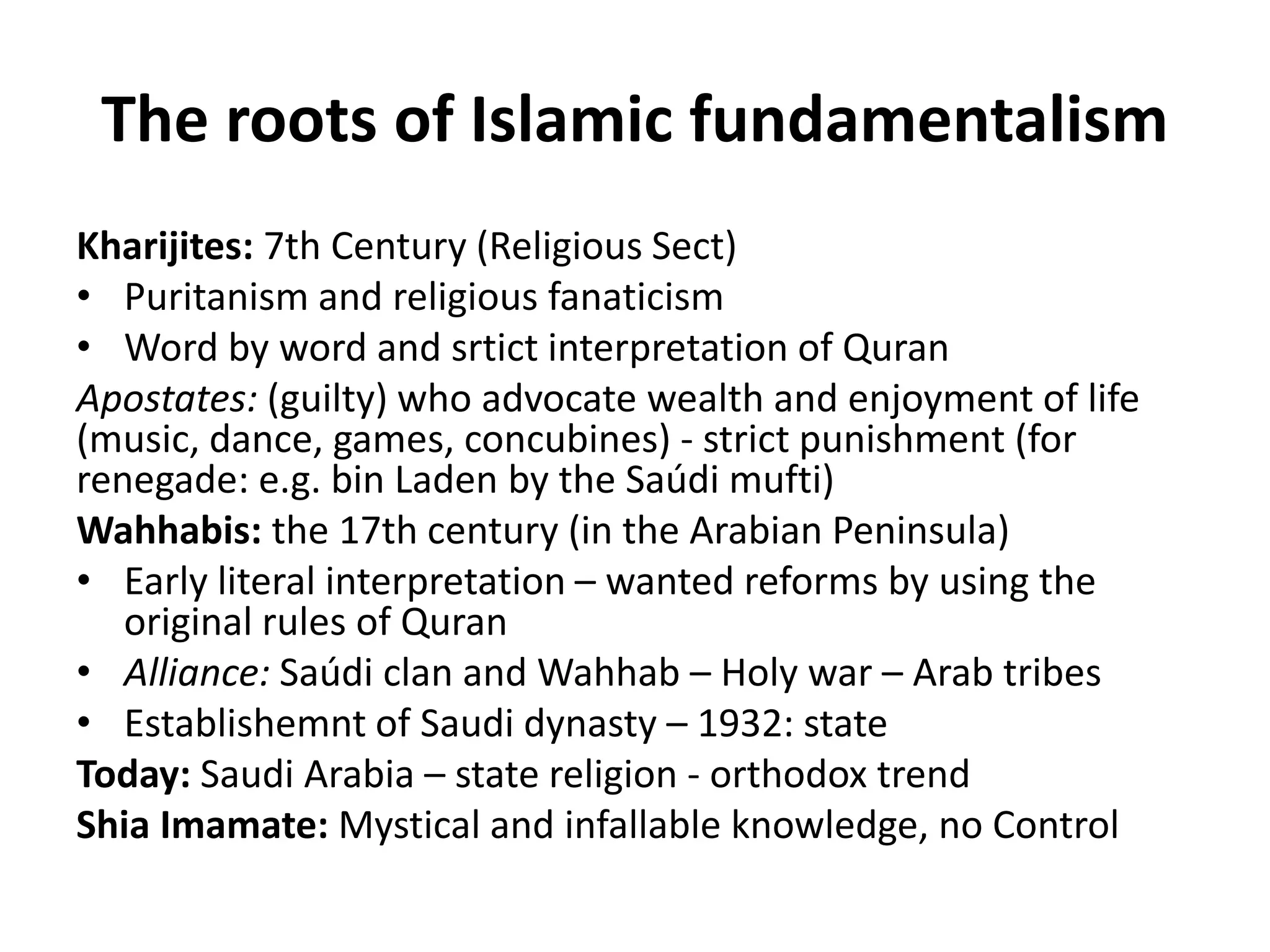 Islamic fundamentalism and radical islam 2020 (1) | PPTX