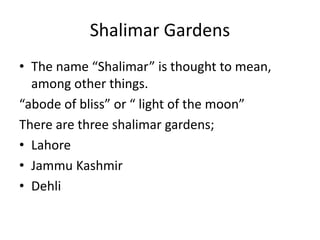 Islamic garden (2k13 arch-42) by Muhammad Umer Chughtai | PPTX