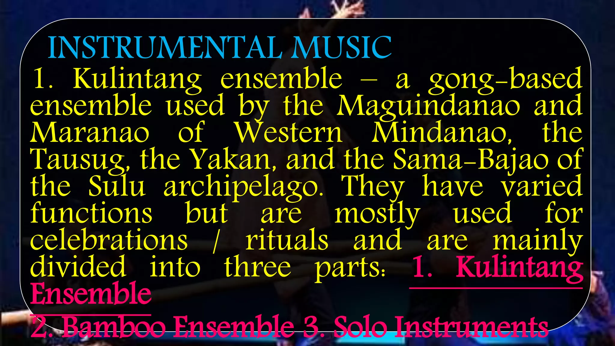 Music of Mindanao (Instrumental Music) | PPTX