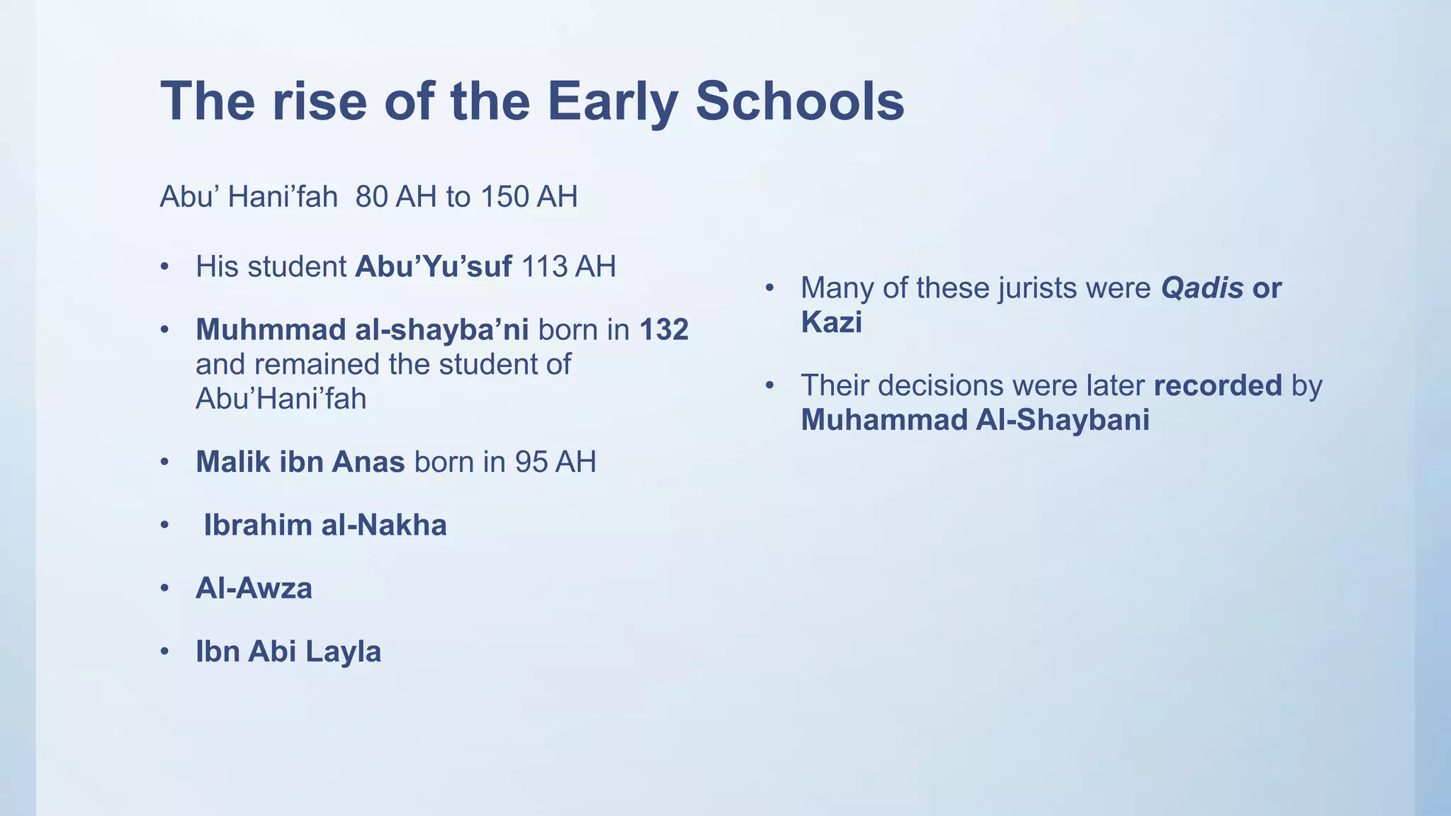 Islamic juris lect 1 History and growth | PPTX
