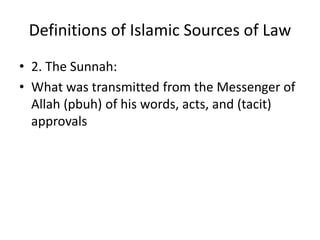 Islamic+jurisprudence+ sources+of+islamic+law | PPTX