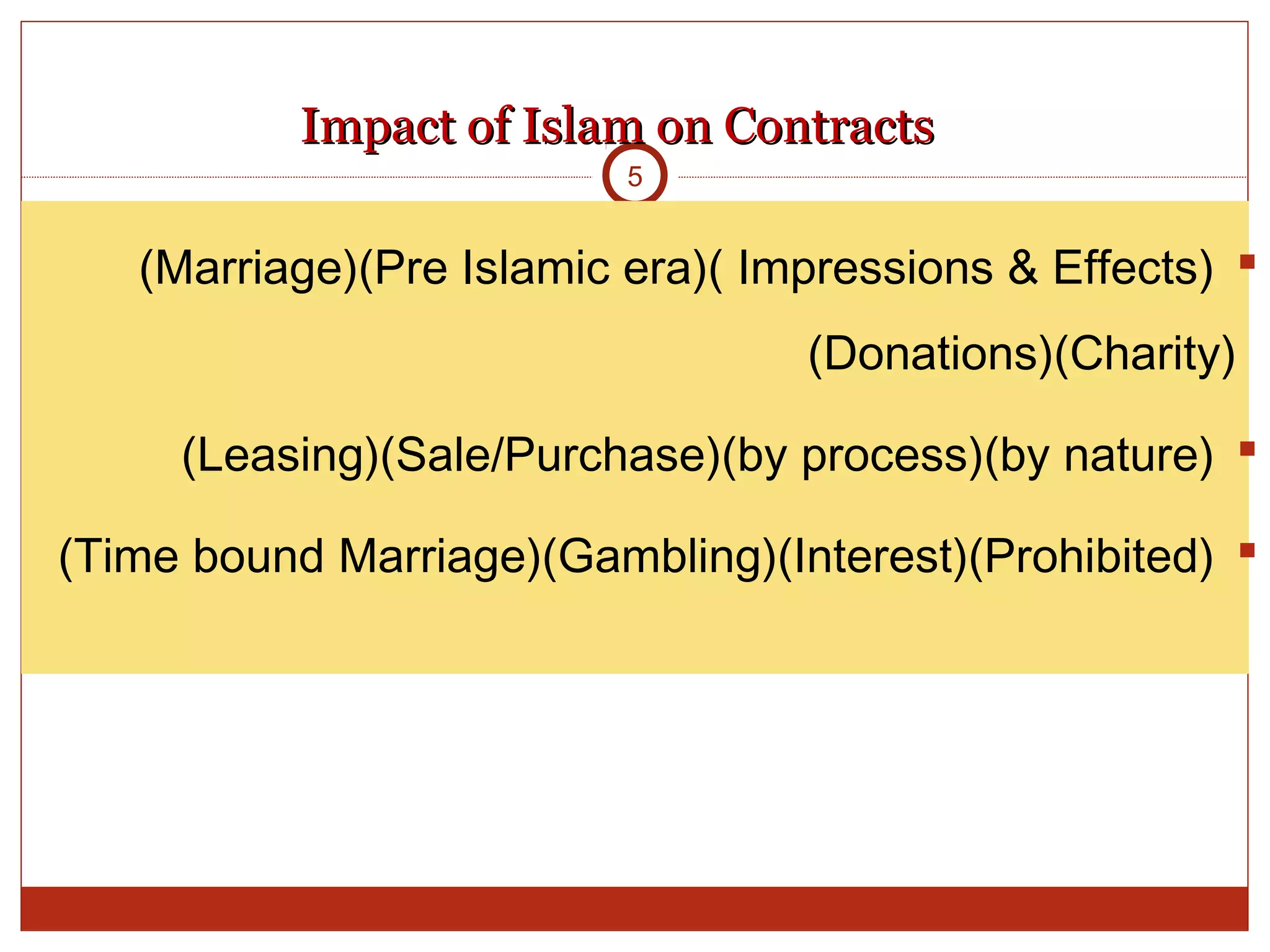 Islamic law of contract session 2 | PPT