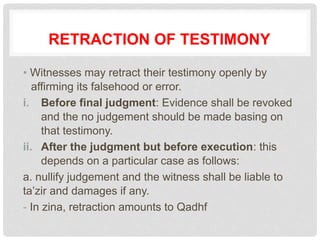 ISLAMIC LAW OF EVIDENCE. By Dr Hafiz Walusimbi | DOCX